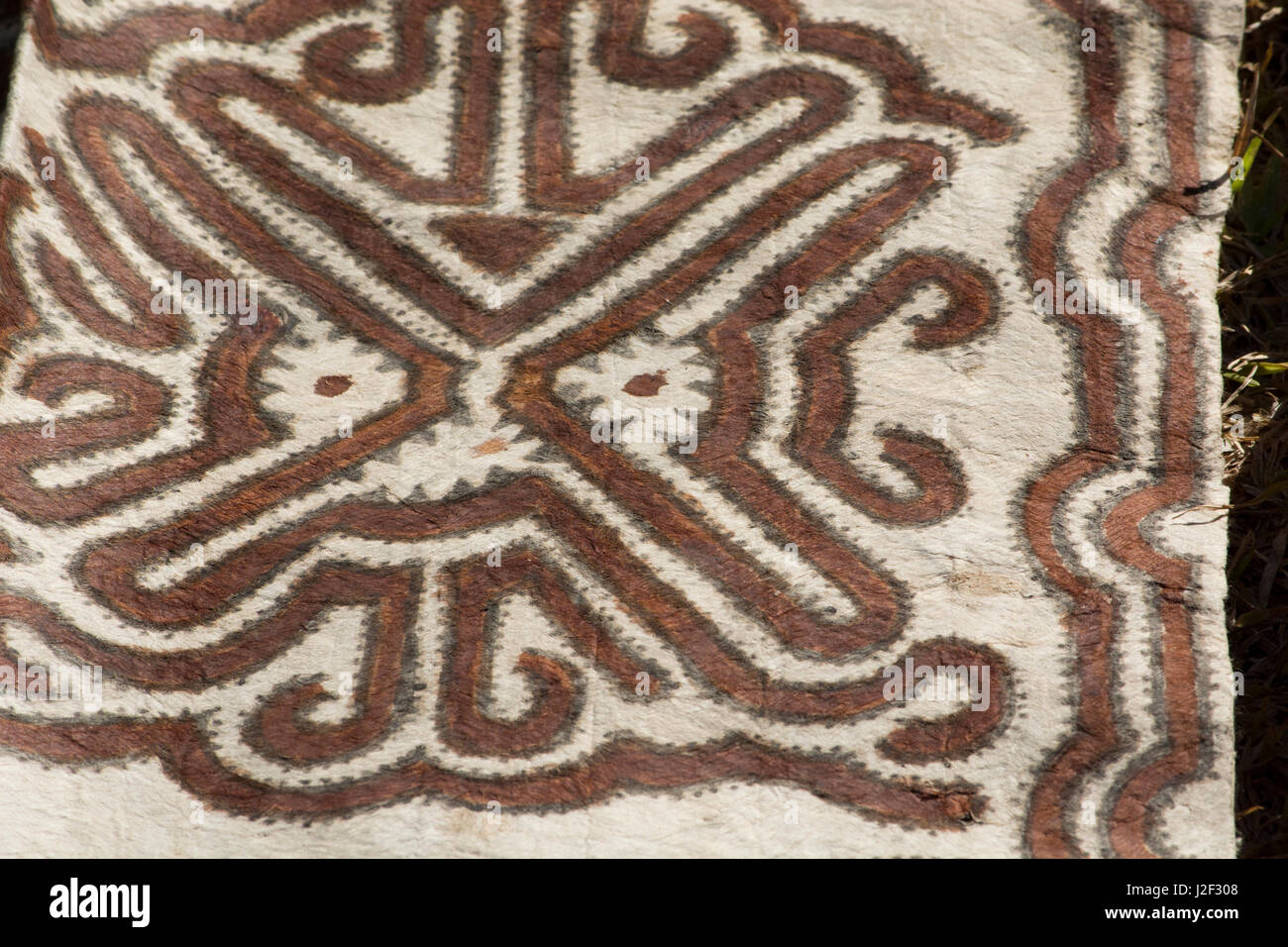 Melanesia, Papua New Guinea, Tufi. Traditional handmade tapa cloth ...