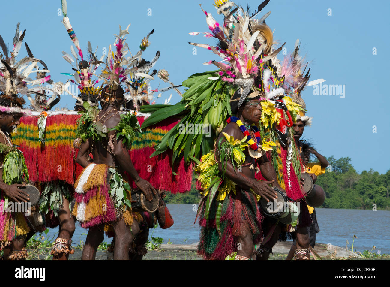Melanesia, Papua New Guinea, Sepik River area, Village of Kopar ...