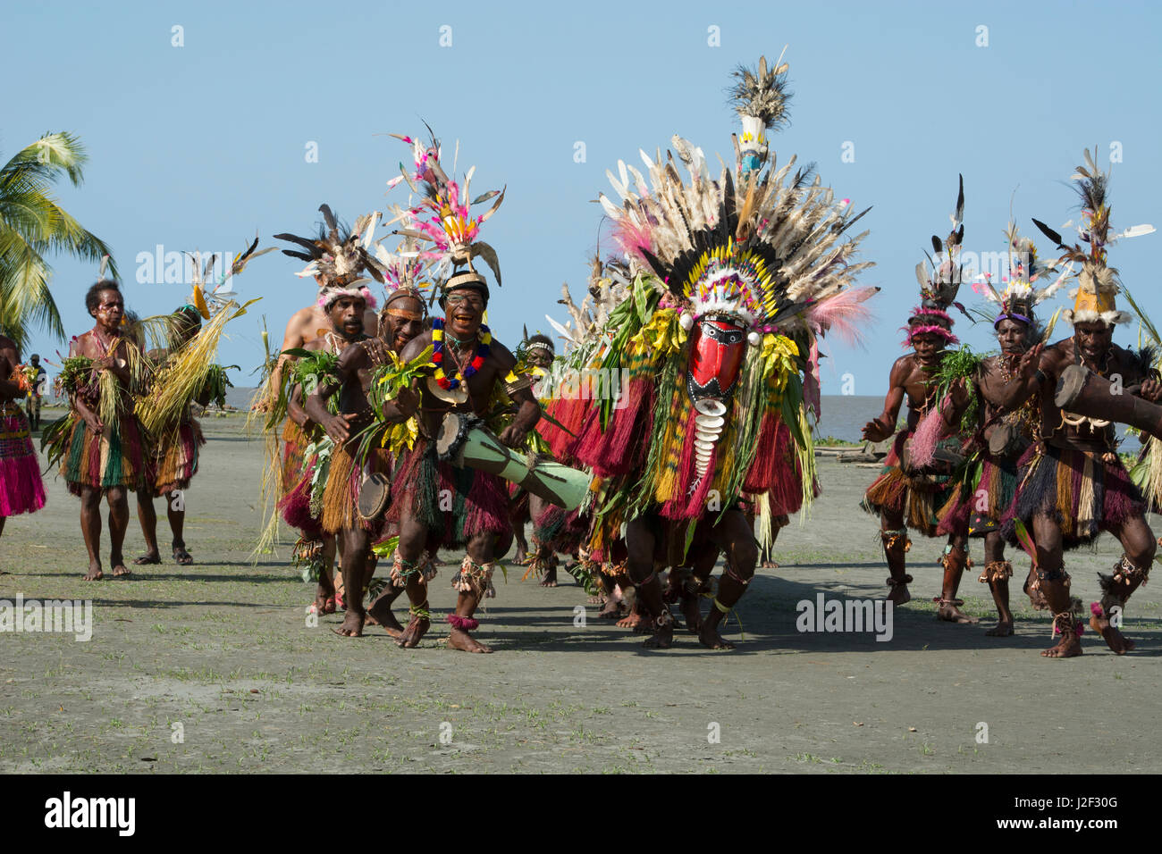 Melanesia, Papua New Guinea, Sepik River area, Village of Kopar ...