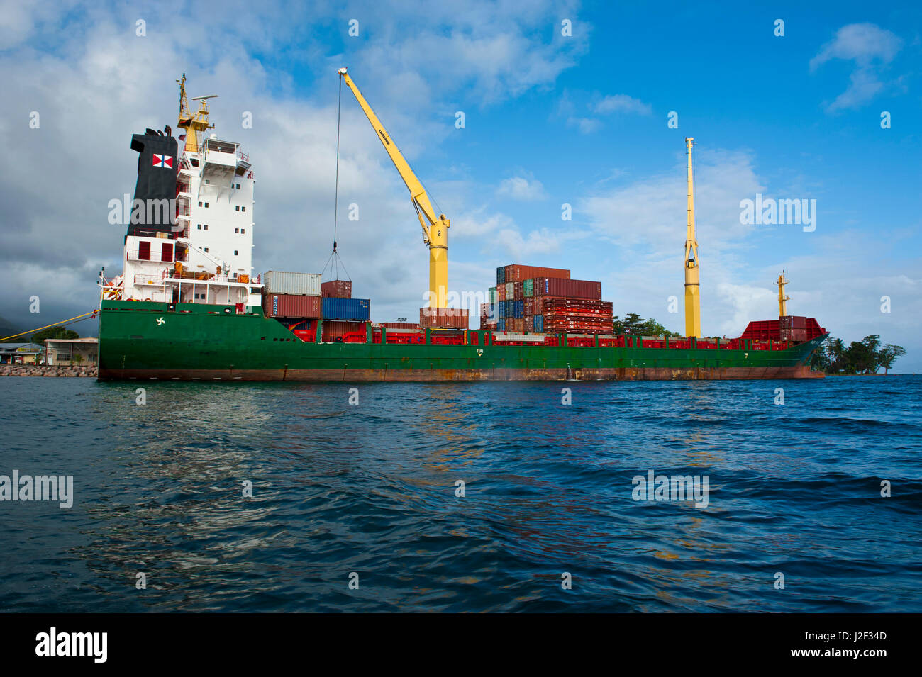 Container ship in harbor alotau hi-res stock photography and images - Alamy