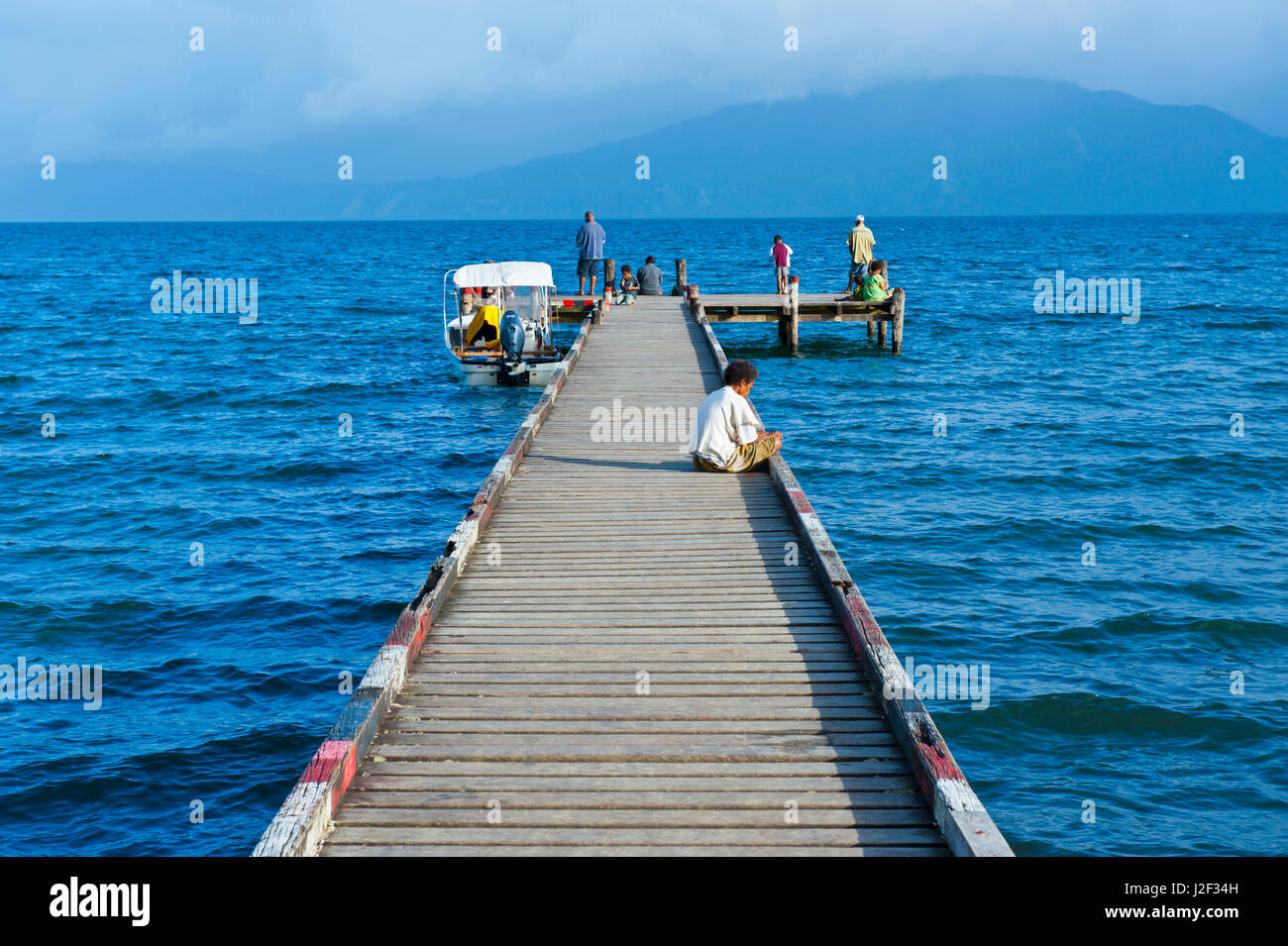 Boat pier in Alotau, Papua New Guinea Stock Photo - Alamy