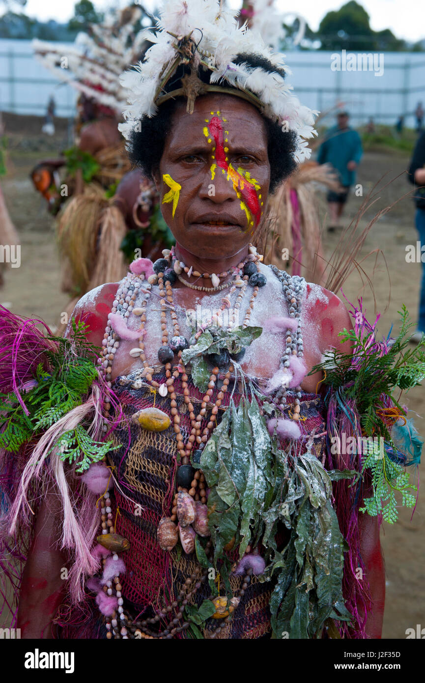 Colorful dress and face painted local tribes celebrating the ...