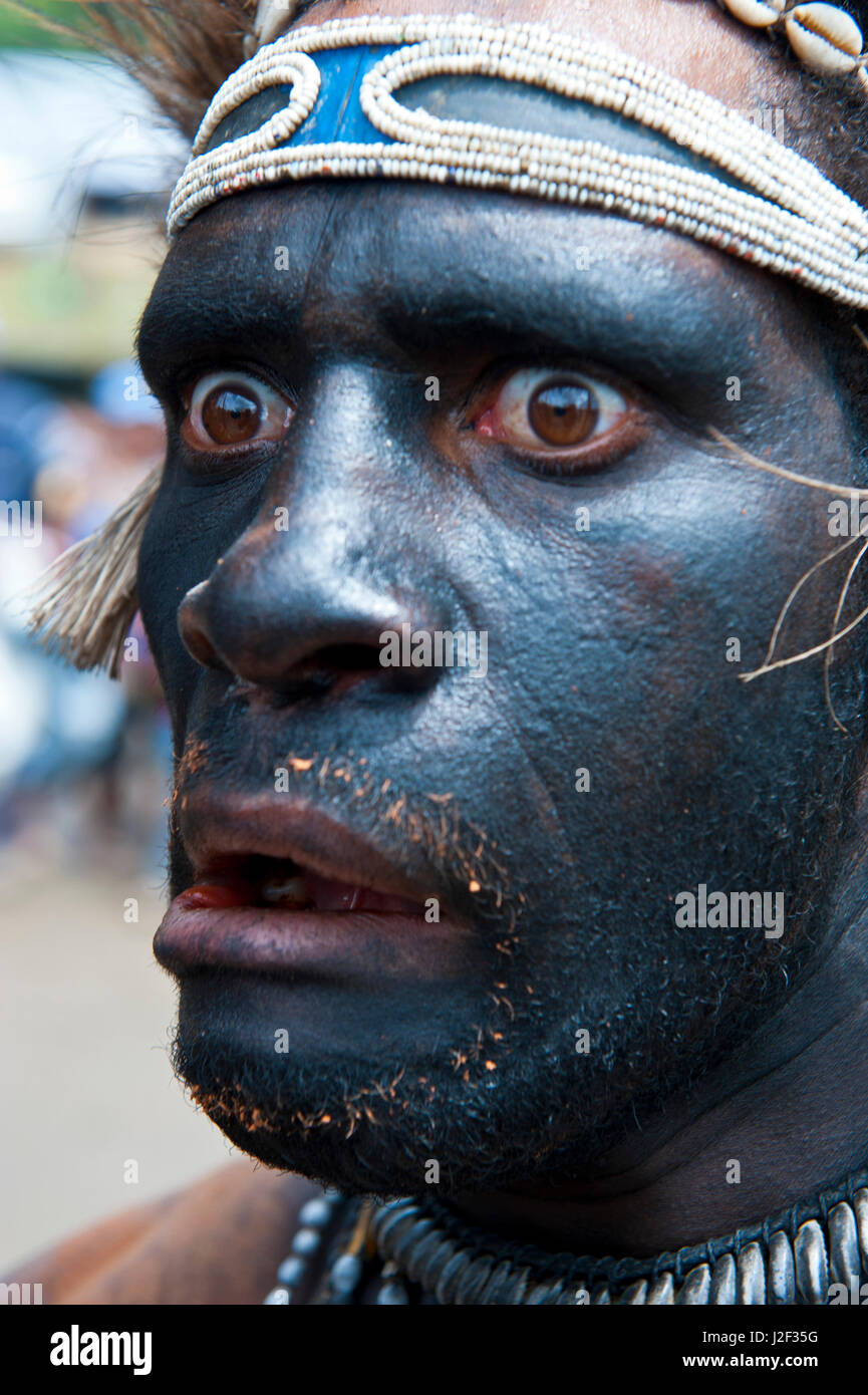 Colorful dress and face painted local tribes celebrating the ...