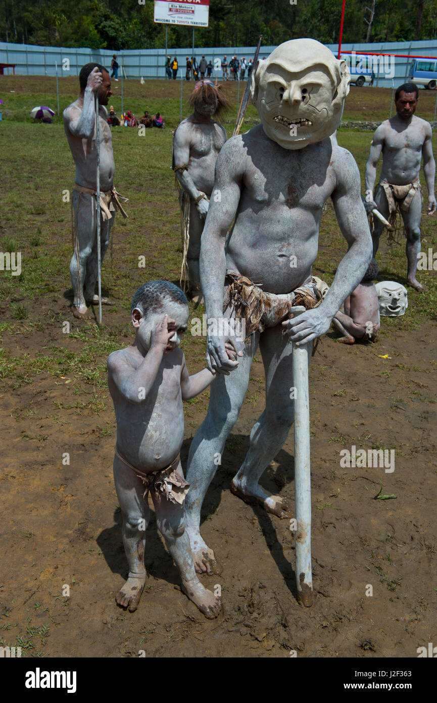 Colorful dress and face painted local tribes celebrating the ...
