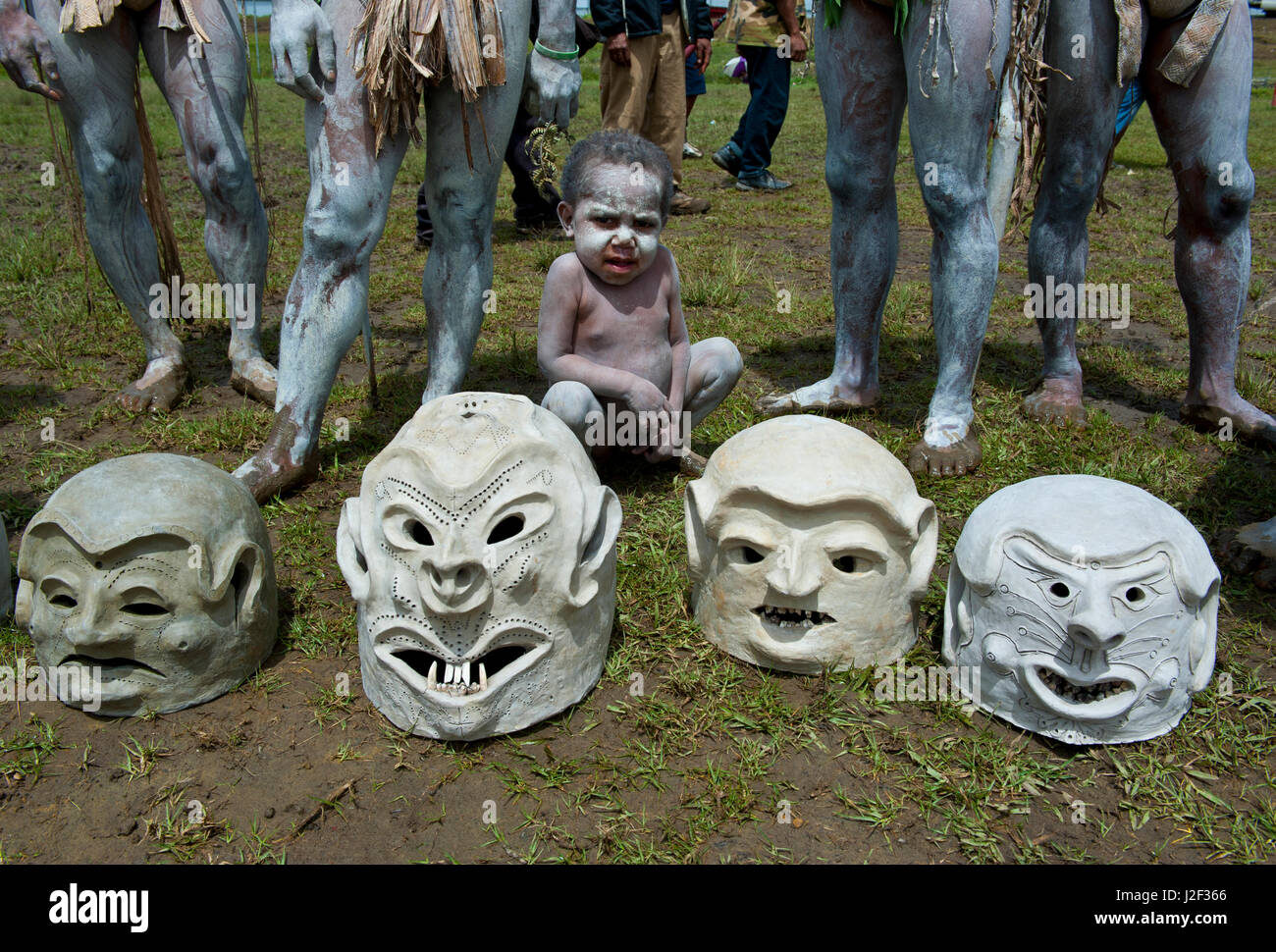 Colorful dress and face painted local tribes celebrating the ...