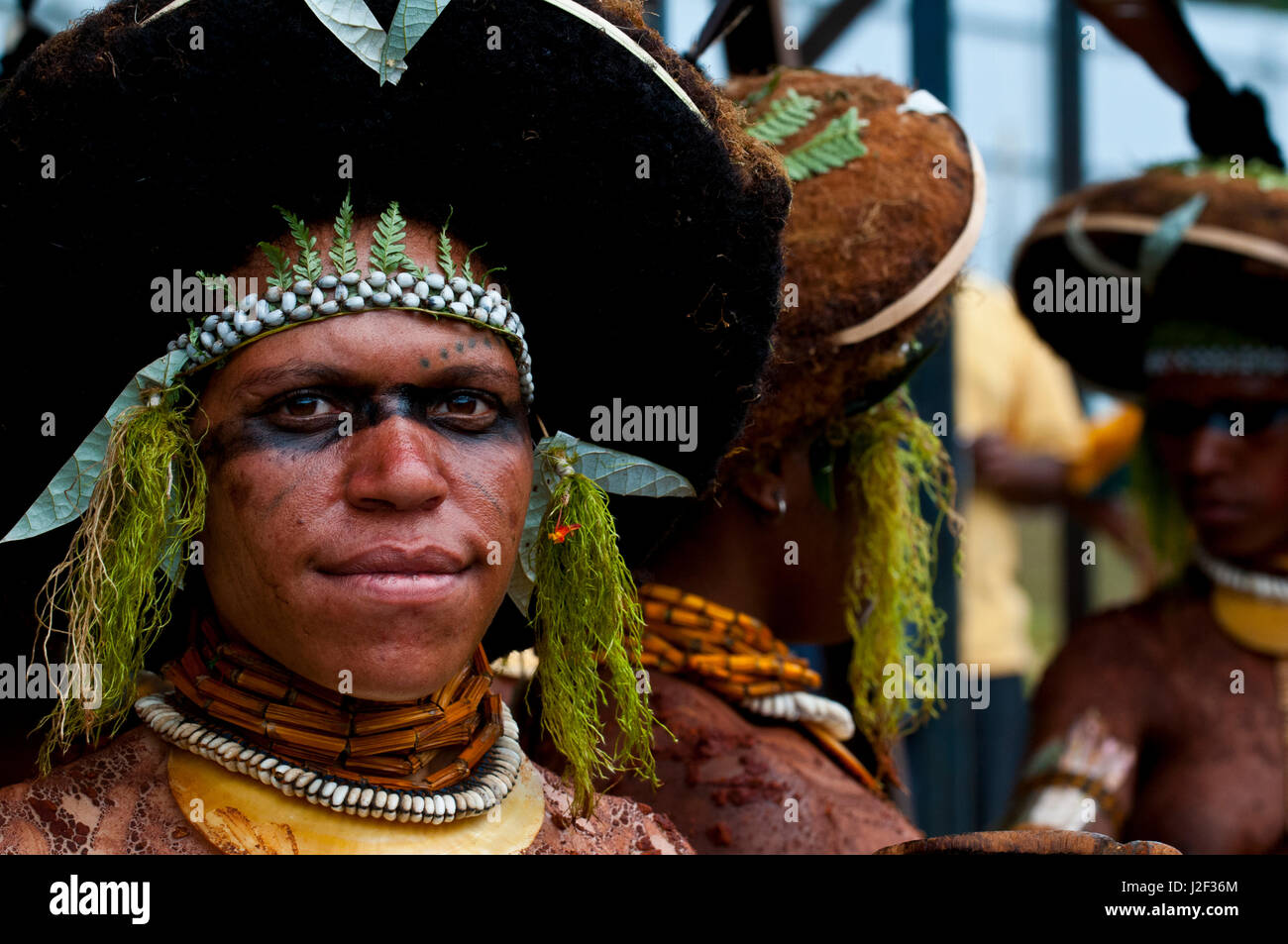 Colorful dress and face painted local tribes celebrating the ...