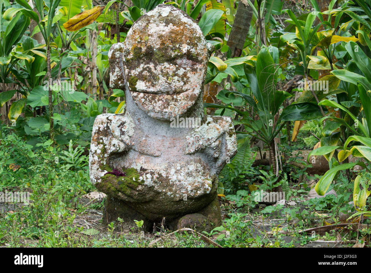 French Polynesia, Austral Islands, Raivavae. Moana Hei-Ata, historical ...