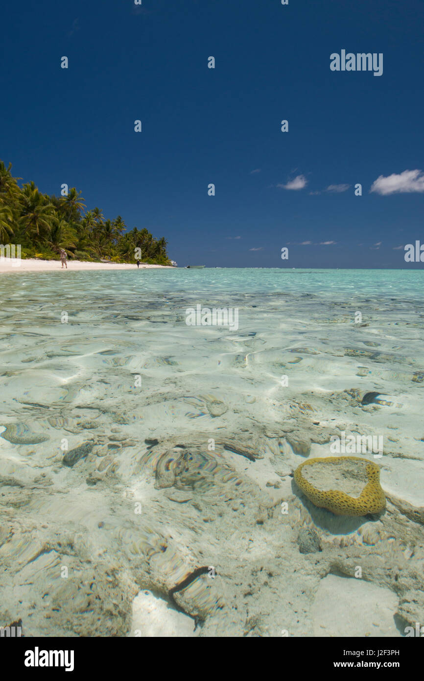 Cook Islands. Palmerston Island, a classic atoll, discovered by Captain ...