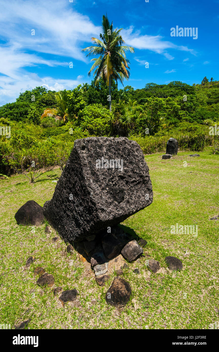 Basalt monoliths known as Badrulchau, Island of Babeldaob, Palau ...
