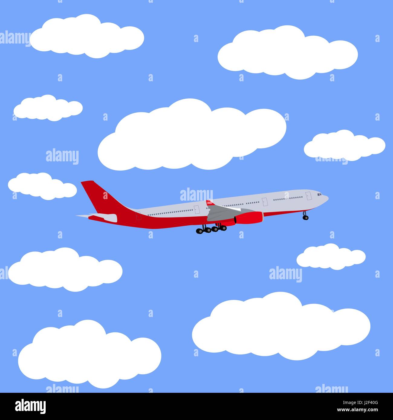 Airplane in the sky icon, vector Stock Vector Image & Art - Alamy