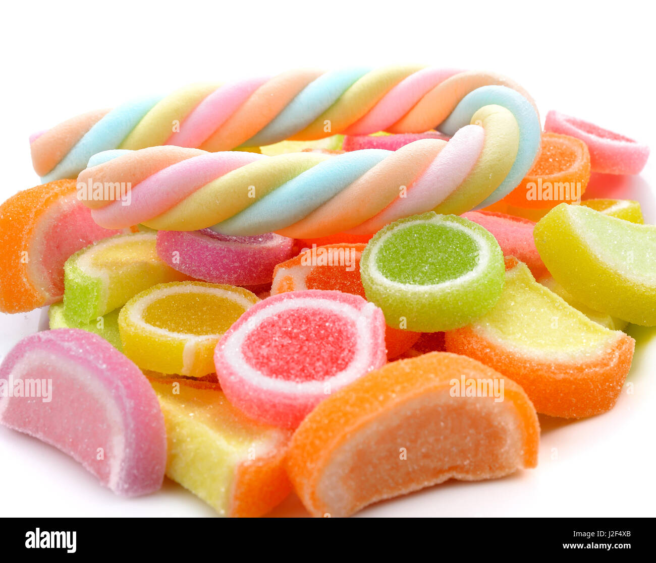 Mixed colorful jelly candies Stock Photo - Alamy