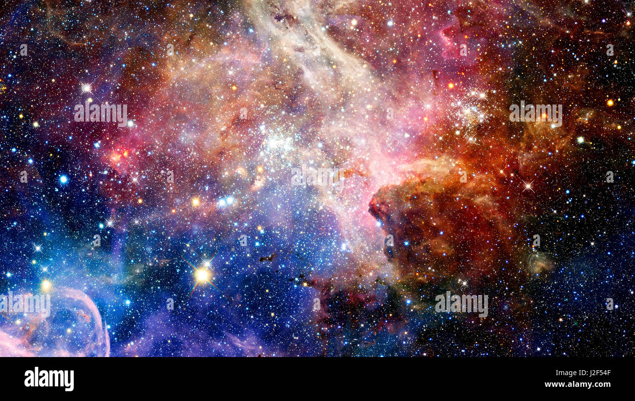 Nebula and galaxies in deep space. Elements of this image furnished by ...