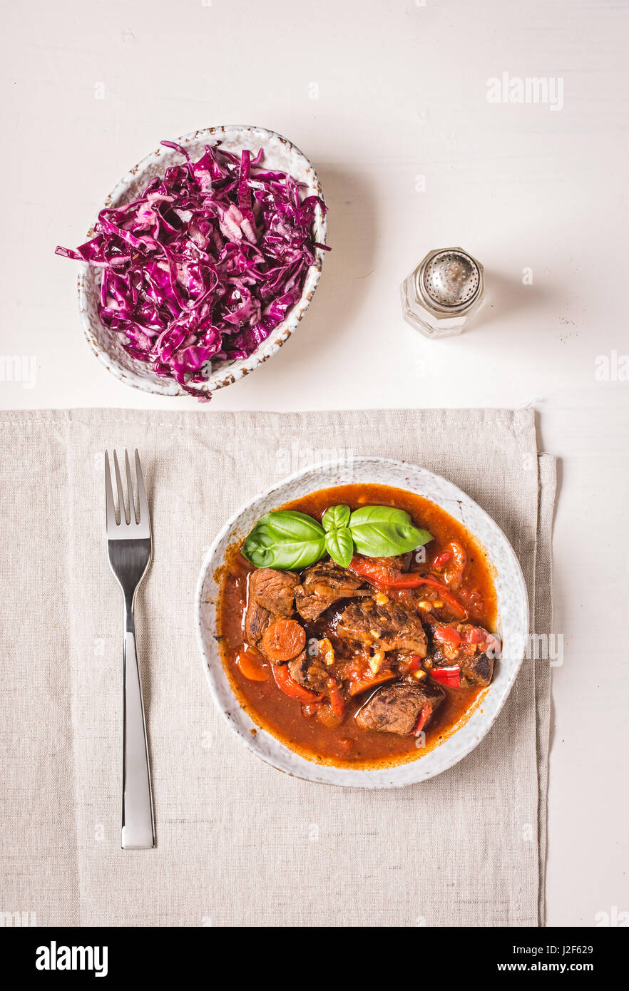 Beef stew top view hi-res stock photography and images - Alamy