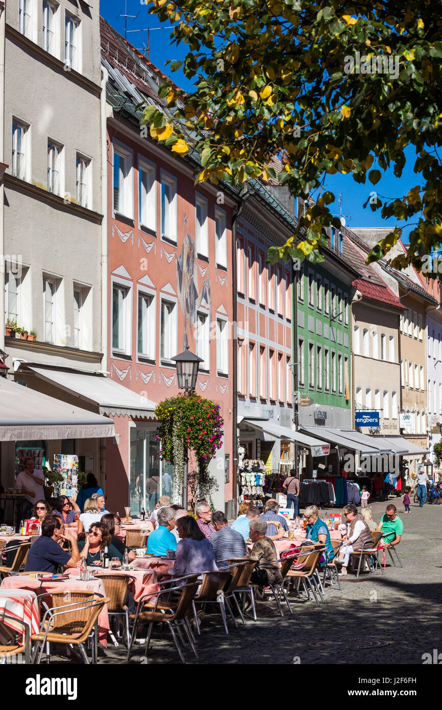 Germany, Bavaria, Fussen, Reichenstrasse, pedestrian street Stock Photo ...