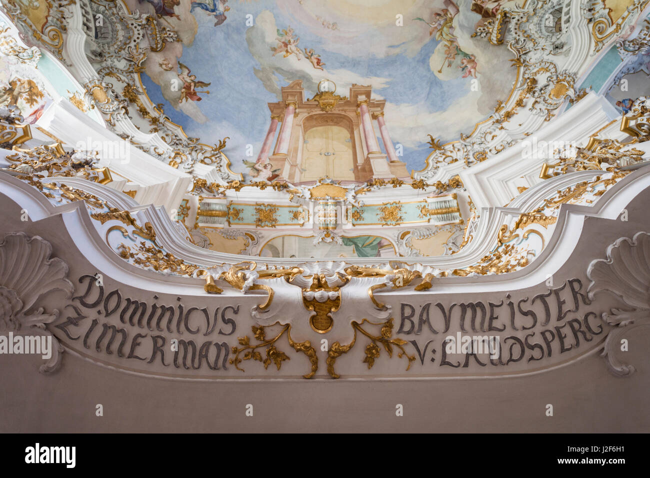Bavarian rococo church by dominikus zimmerman hi-res stock photography ...