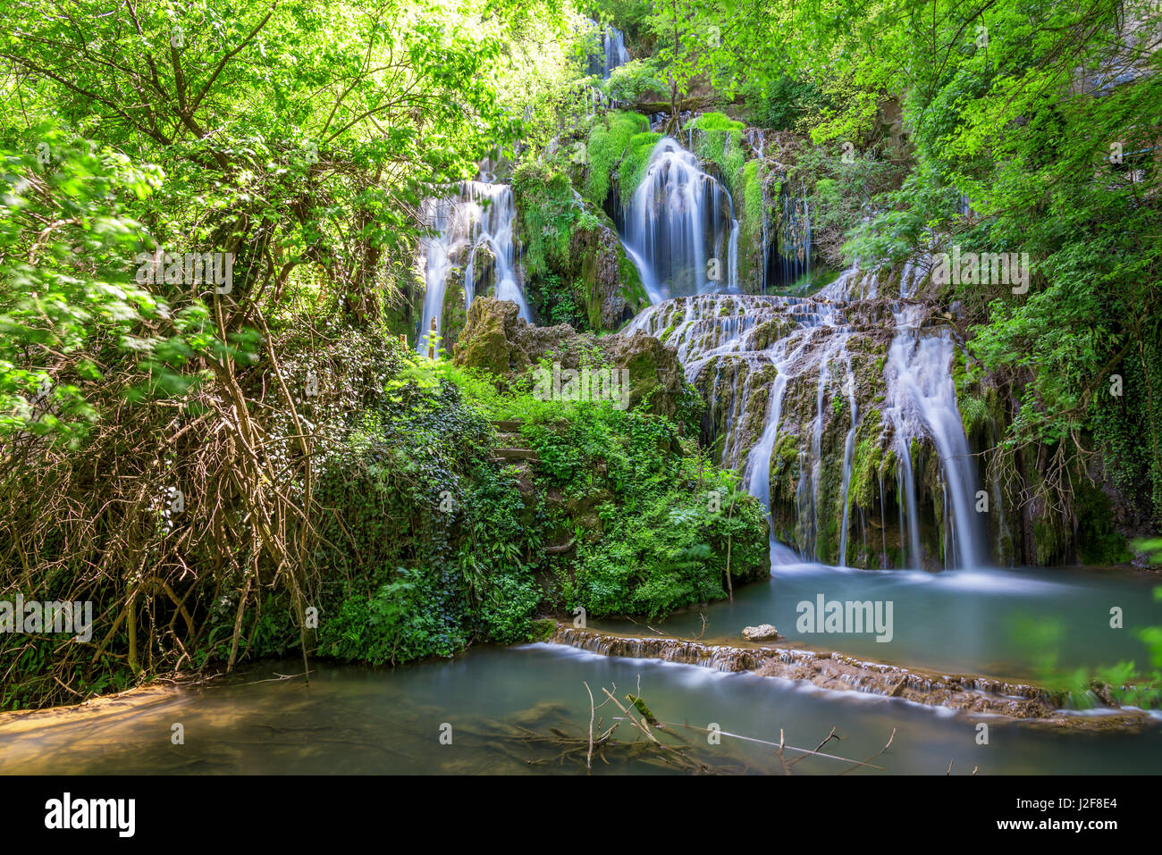 Krushuna waterfalls in bulgaria at spring Stock Photo - Alamy