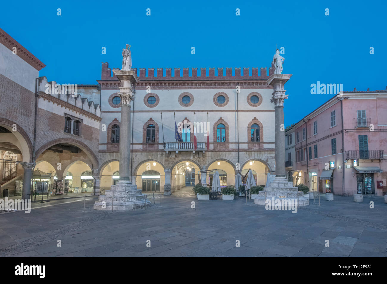 Italy, Ravenna, Piazza del Popolo at Dawn (Large format sizes available ...