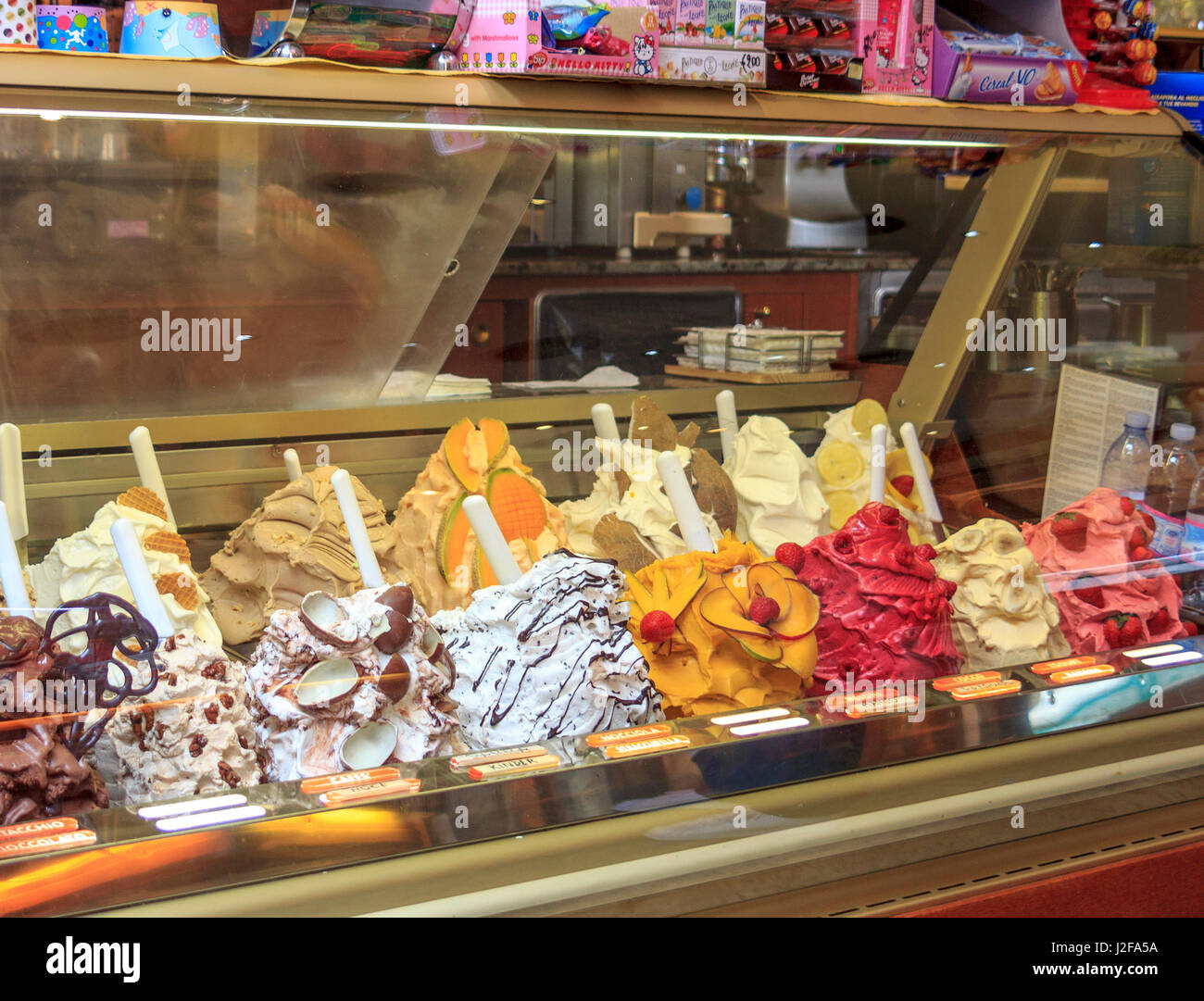 Italian Ice cream shop. Milan. Italy Stock Photo - Alamy