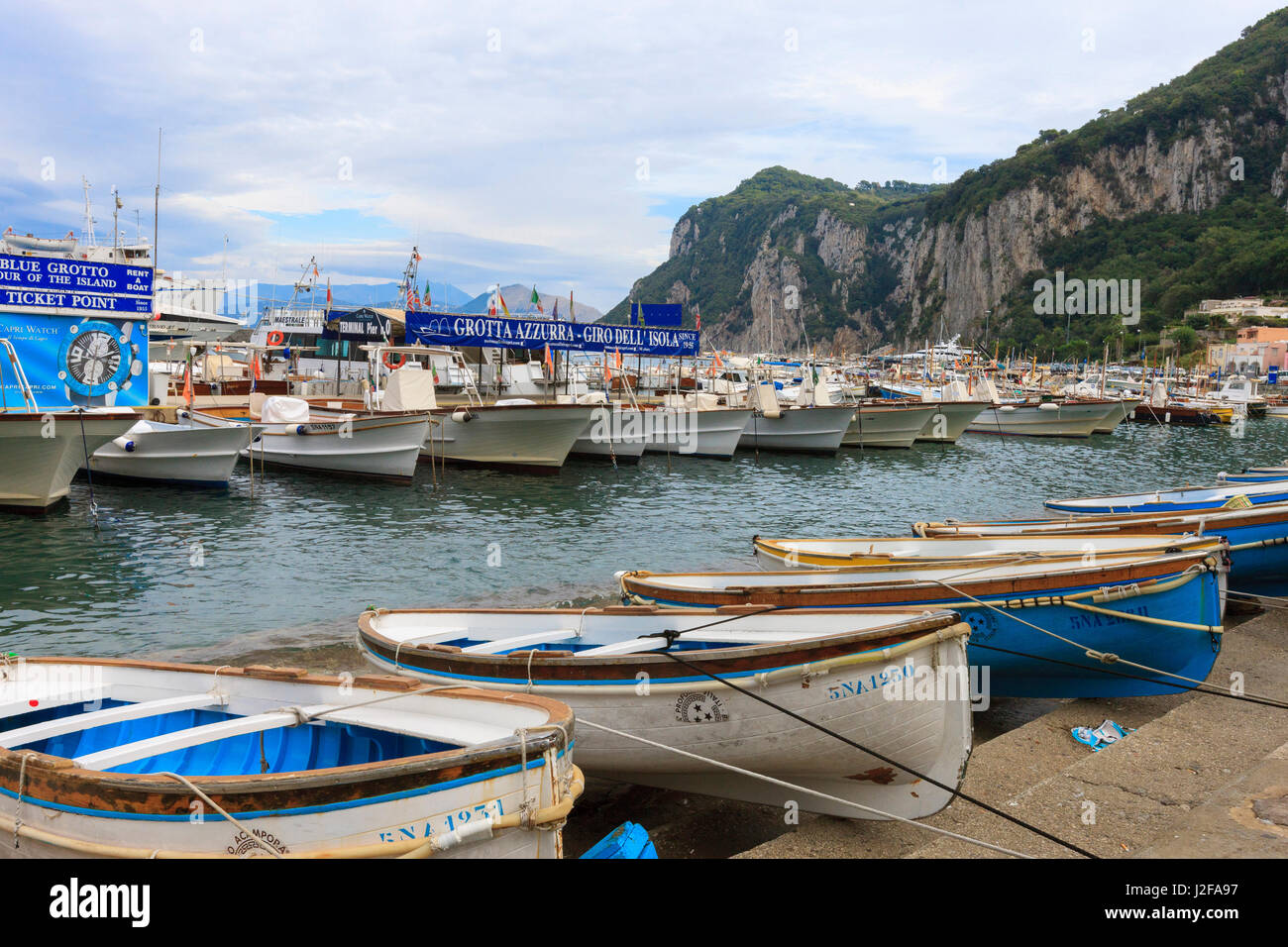 Panorama. Harbor of Capri Island. Italy Stock Photo - Alamy