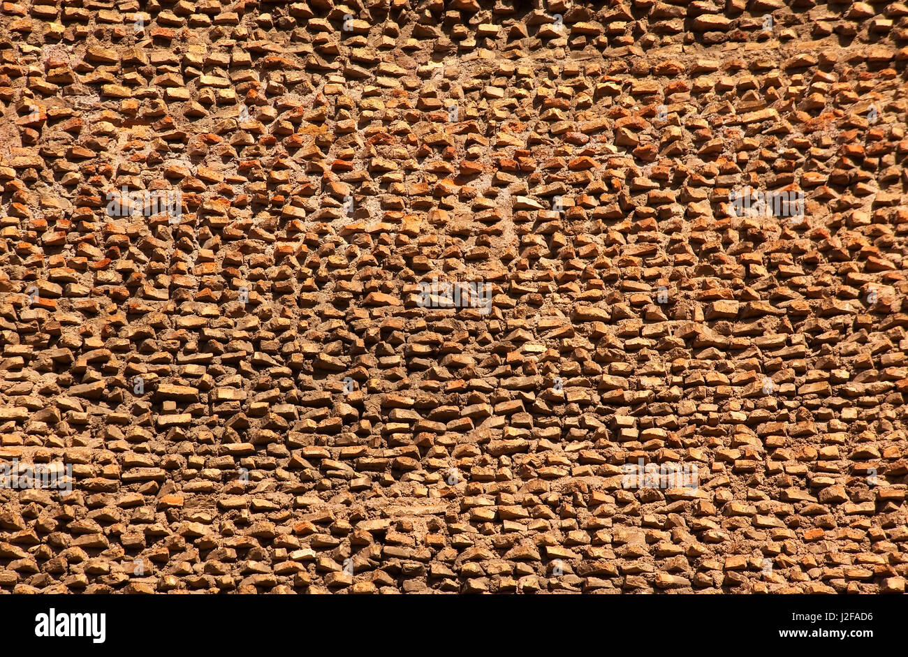 Ancient Colosseum Wall Bricks Close-up Inside, Rome, Italy Built by ...