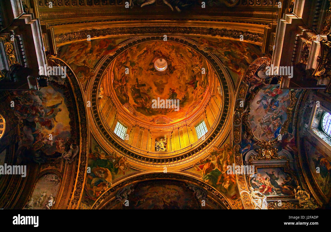 Dome of the church of the gesu in rome hi-res stock photography and ...