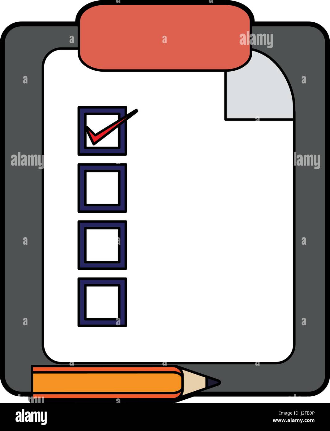 colorful silhouette report table icon with pencil Stock Vector Image ...