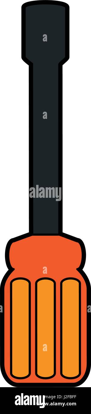 colorful silhouette screwdriver spade tip icon Stock Vector Image & Art ...