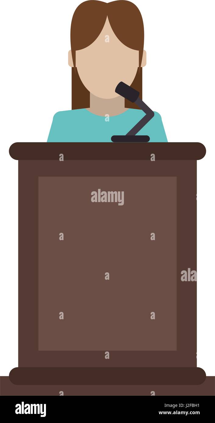 Woman lecture stage Stock Vector Images - Alamy