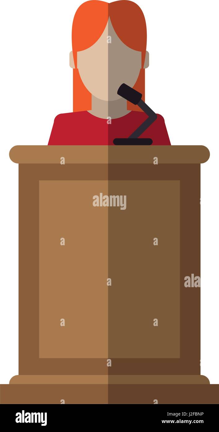 Woman lecture stage Stock Vector Images - Alamy