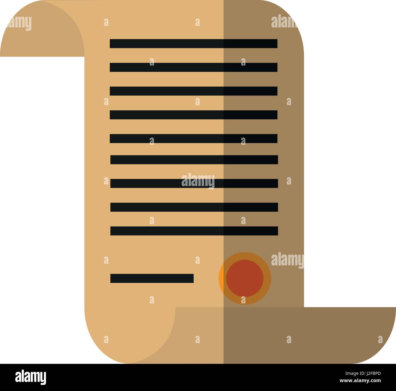 scroll document with stamp icon image Stock Vector Image & Art - Alamy