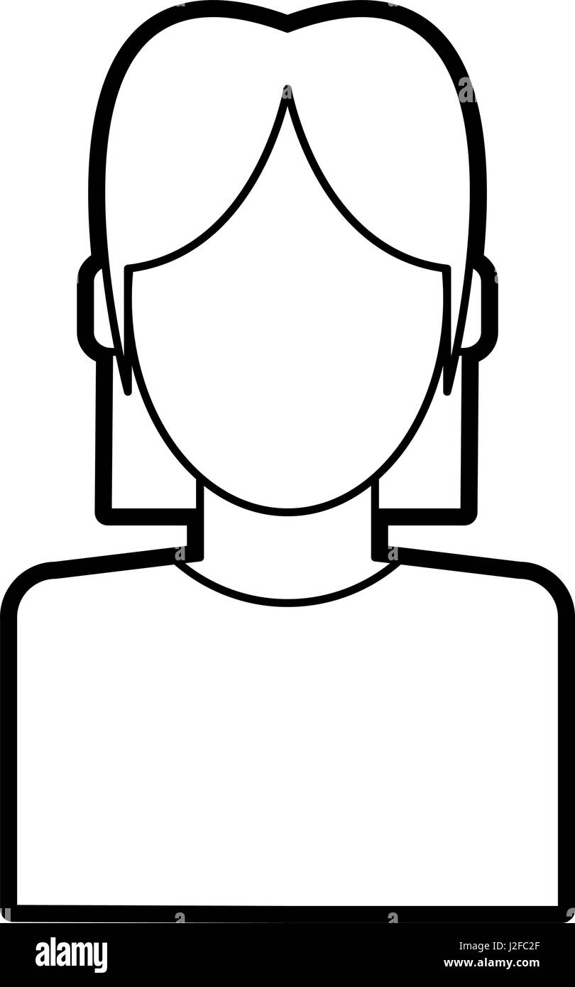 Faceless woman head icon image Black and White Stock Photos & Images ...