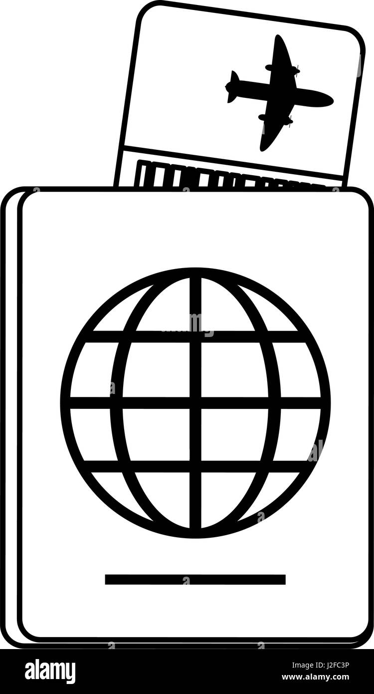 Boarding Pass And Passport Icon Image Stock Vector Image And Art Alamy
