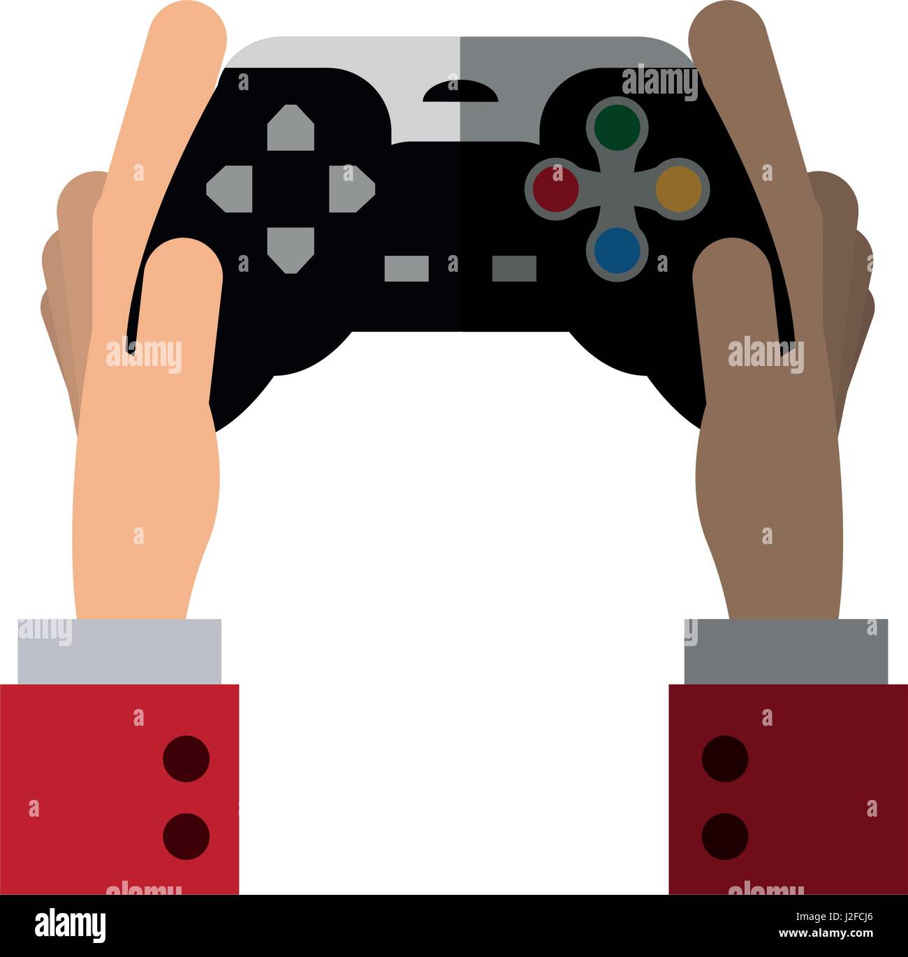 hands holding video game controller icon image Stock Vector Image & Art ...