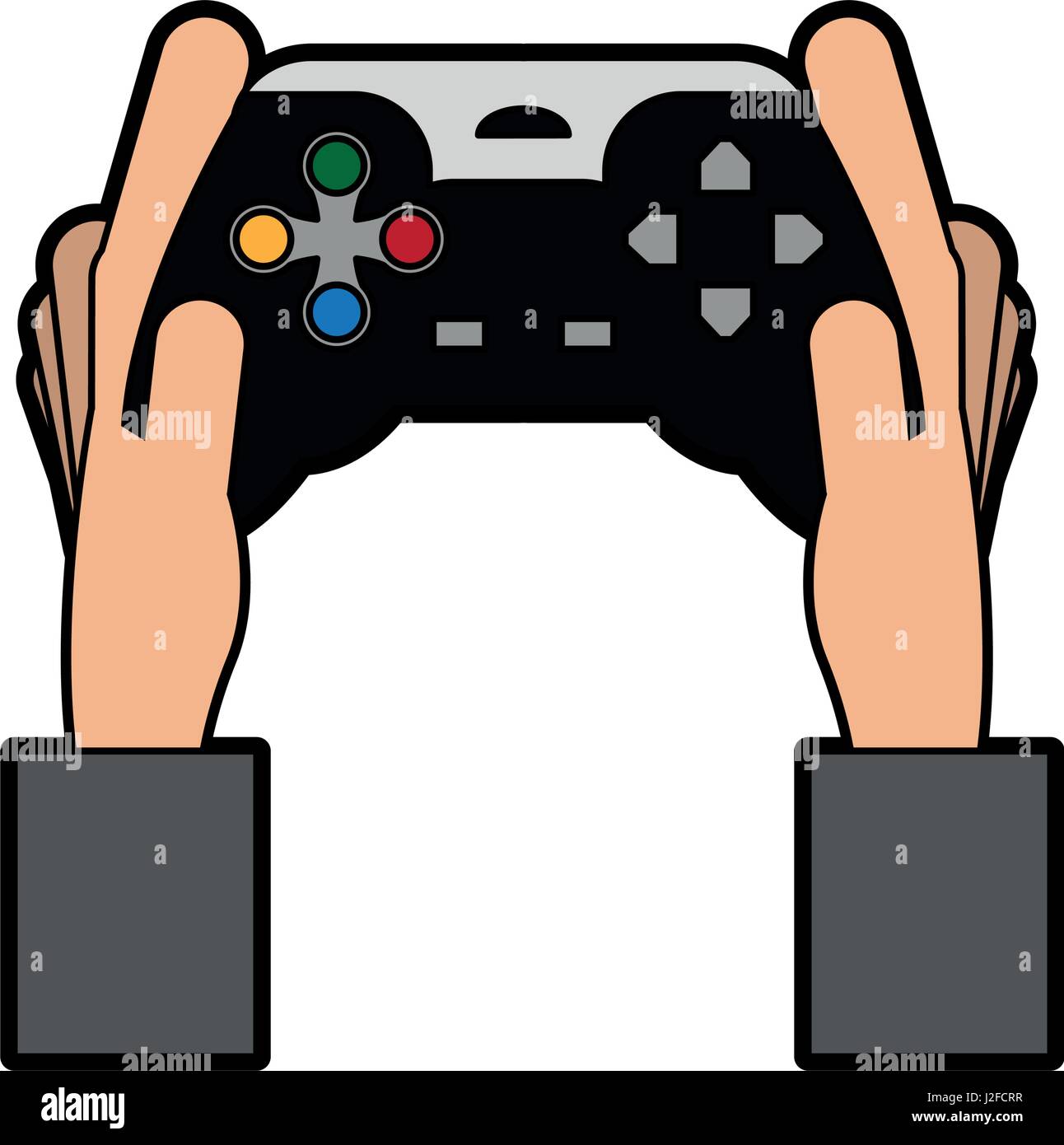 hands holding video game controller icon image Stock Vector Image & Art ...