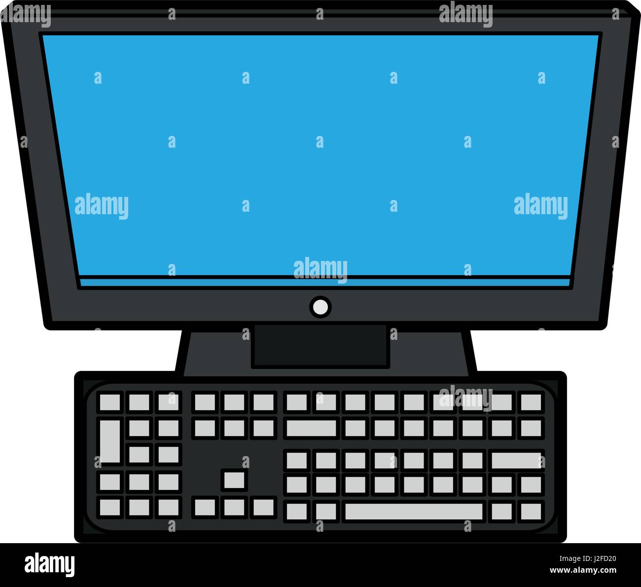 computer with keyboard icon image Stock Vector Image & Art - Alamy