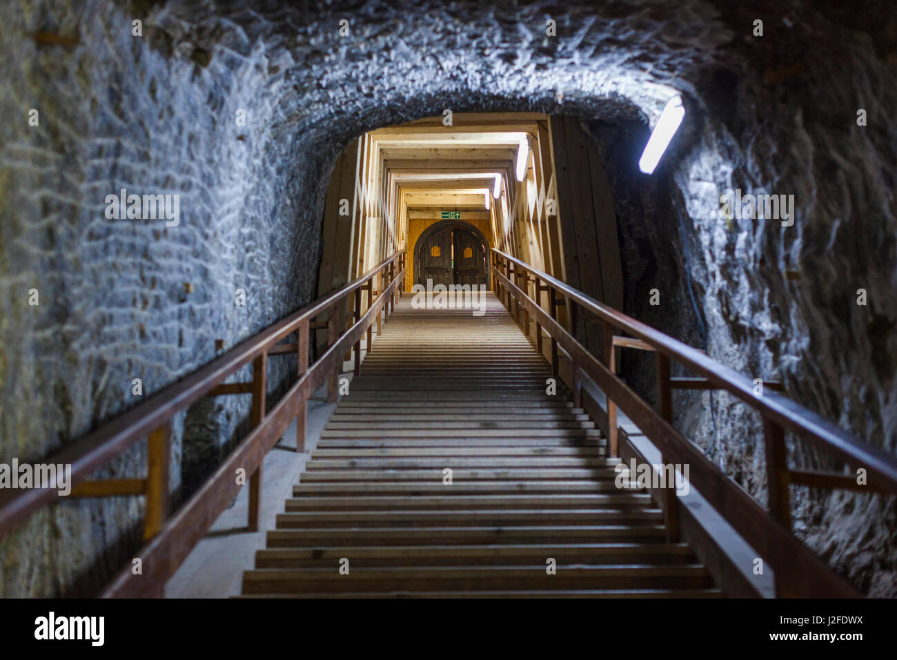Romania, Transylvania, Praid, Praid Salt Mine, walkway Stock Photo - Alamy