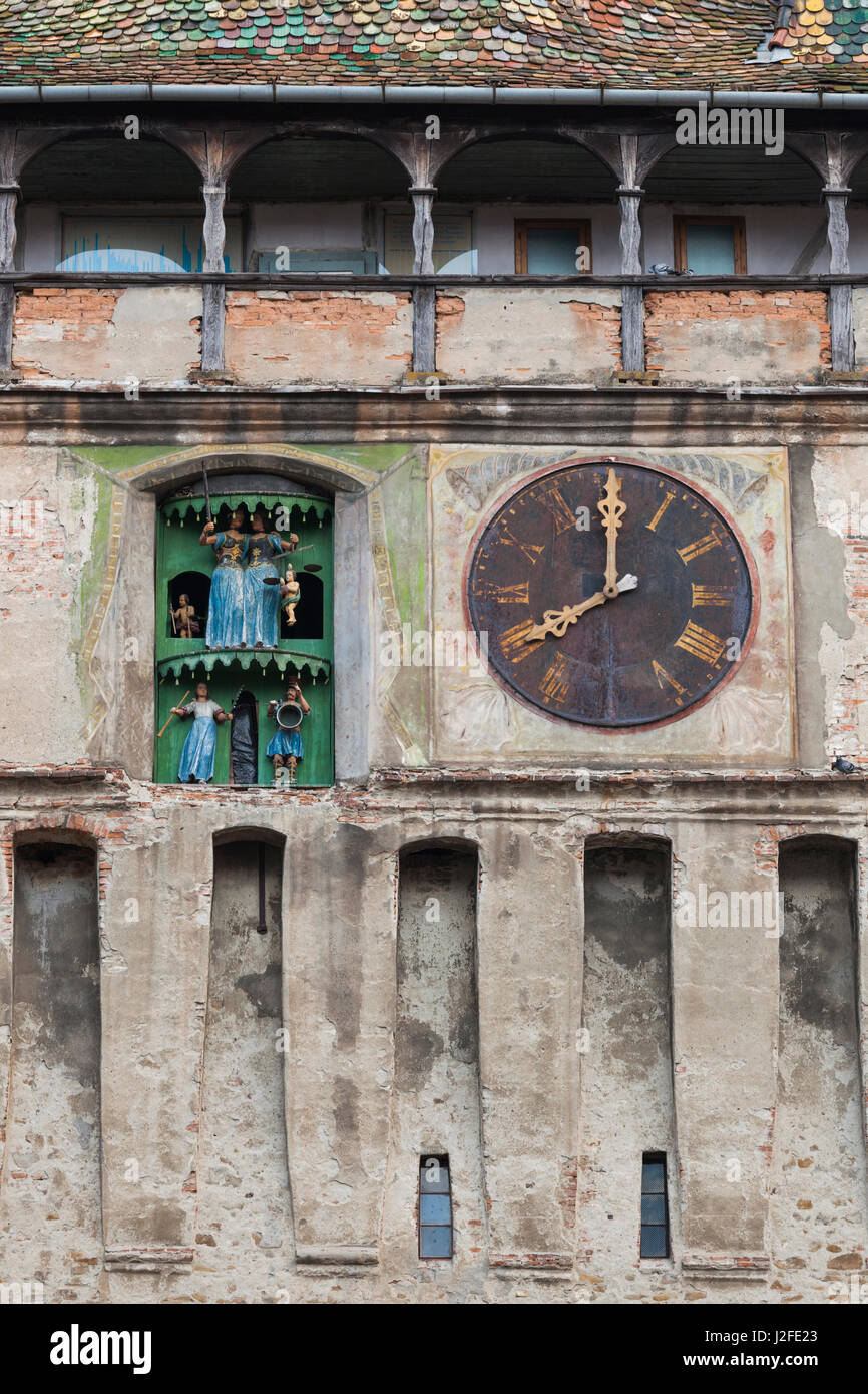 Romania, Transylvania, Sighisoara, clock tower, built in 1280 Stock ...