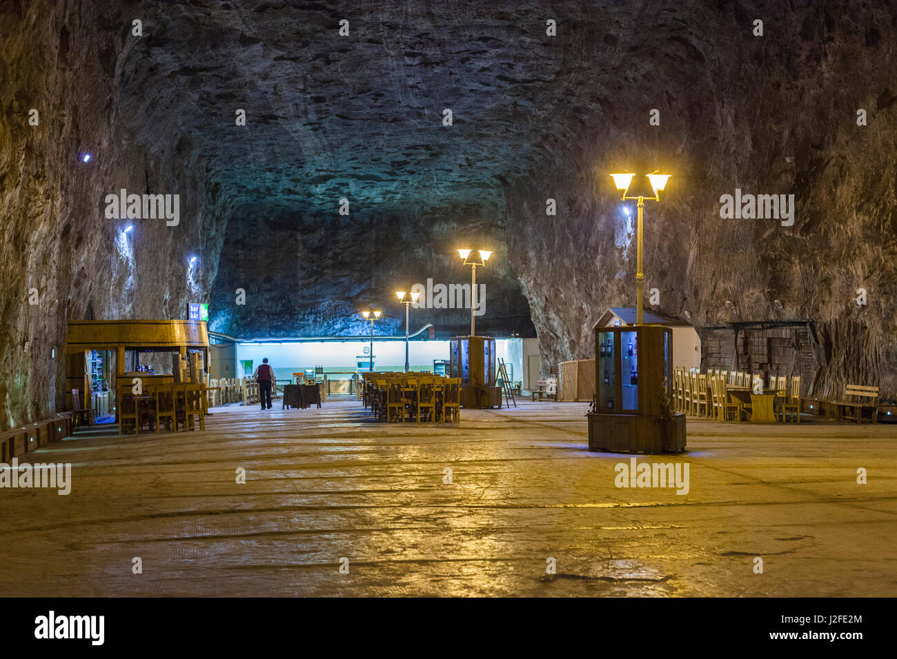 Romania, Transylvania, Praid, Praid Salt Mine, mine restaurant Stock ...