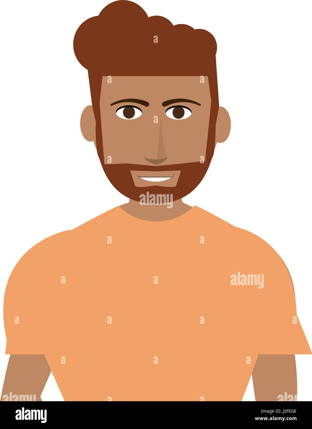 Young Muscular Attractive Bearded Man Stock Vector Images Alamy