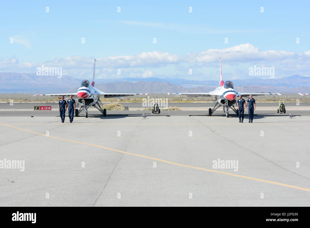 Lancaster, USA - March 25, 2017: Lockheed Martin F-16 Fighting Falcon ...