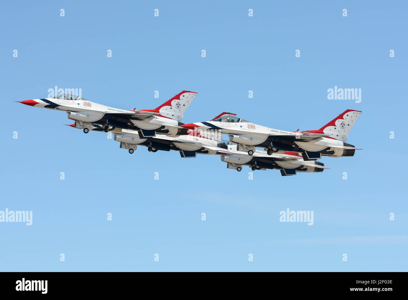 Lancaster, USA - March 25, 2017: Lockheed Martin F-16 Fighting Falcon ...