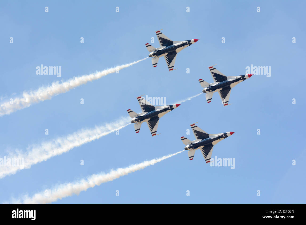Lancaster, USA - March 25, 2017: Lockheed Martin F-16 Fighting Falcon ...