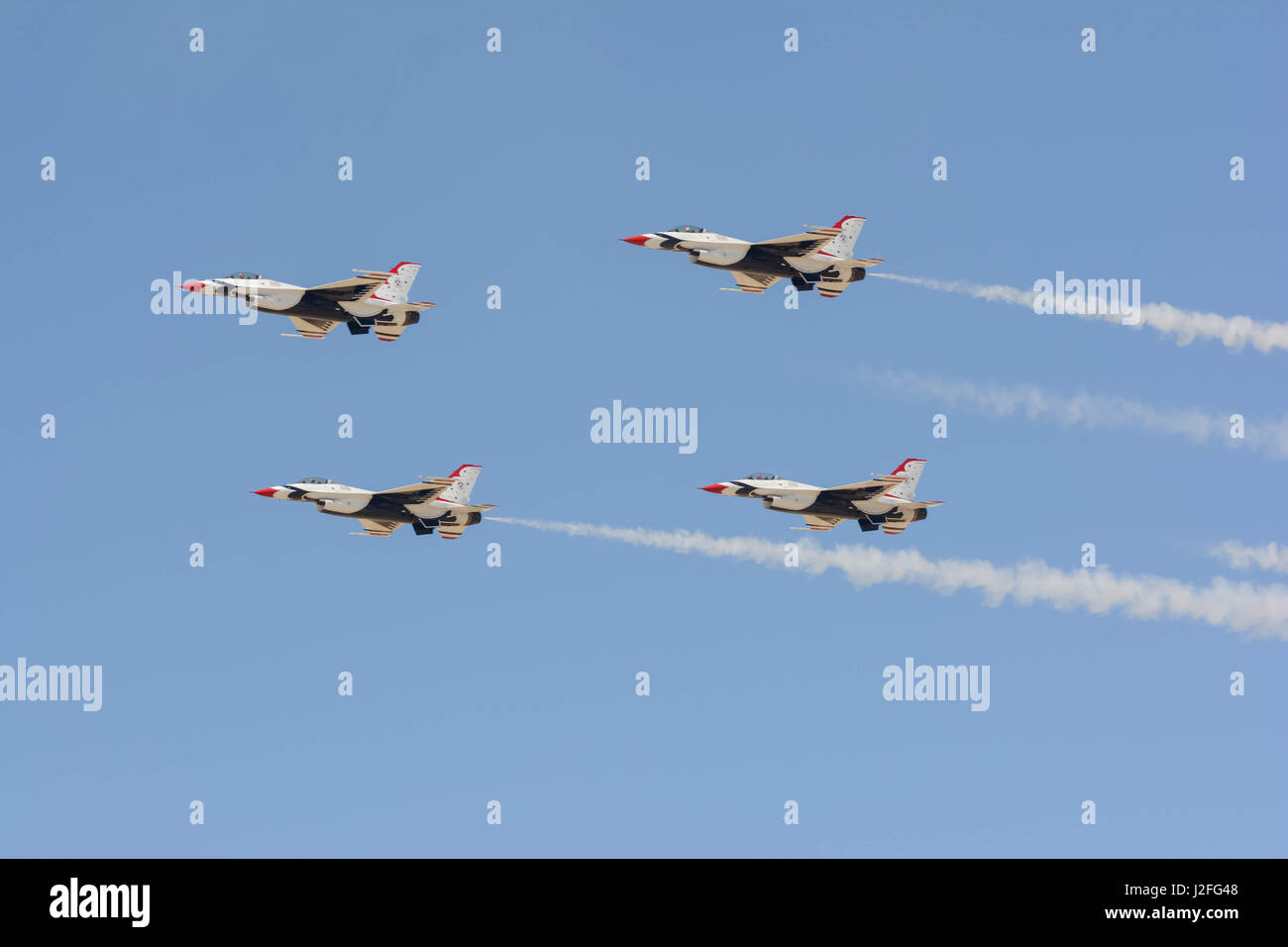 Lancaster, USA - March 25, 2017: Lockheed Martin F-16 Fighting Falcon ...