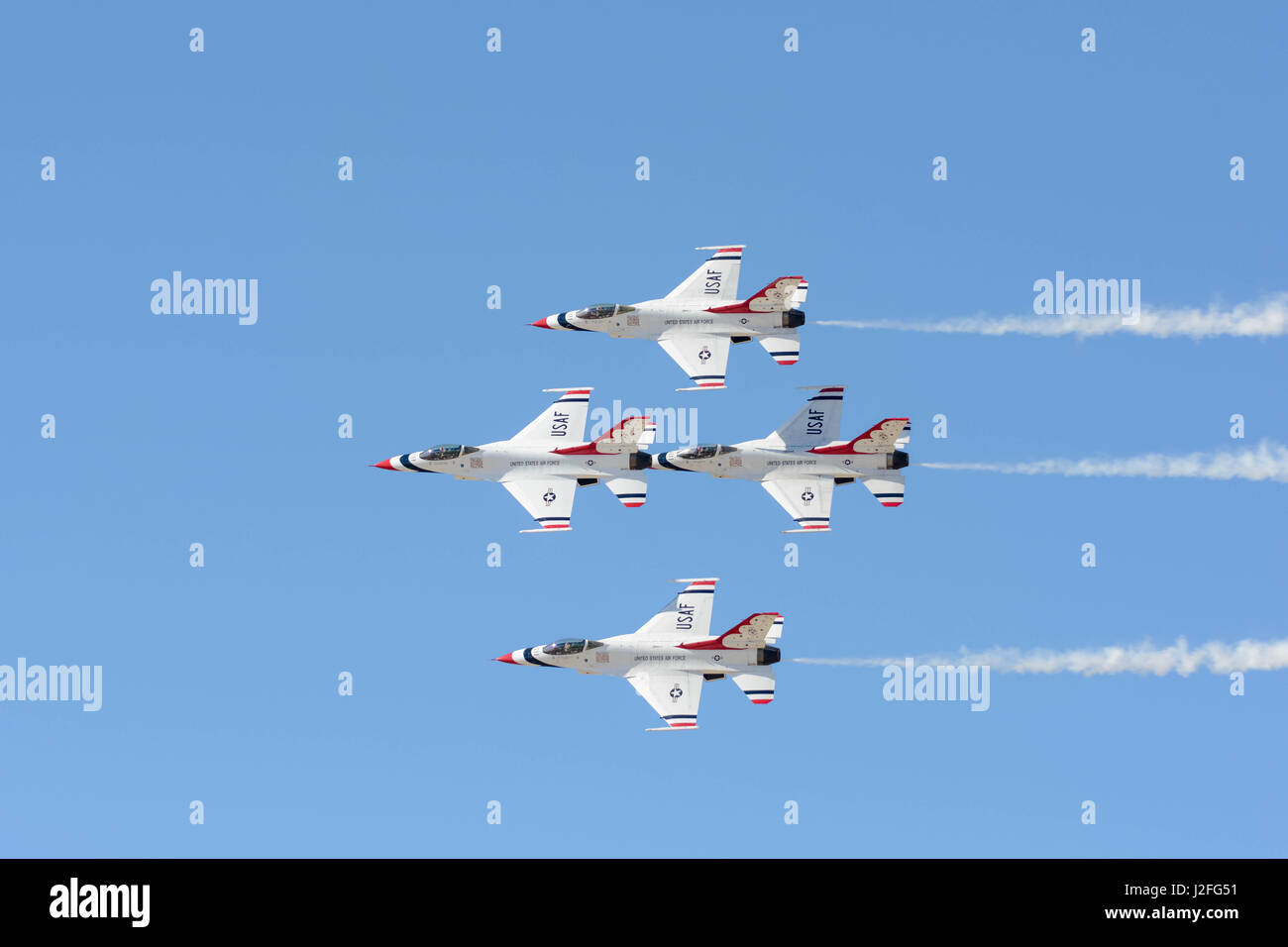 Lancaster, USA - March 25, 2017: Lockheed Martin F-16 Fighting Falcon ...