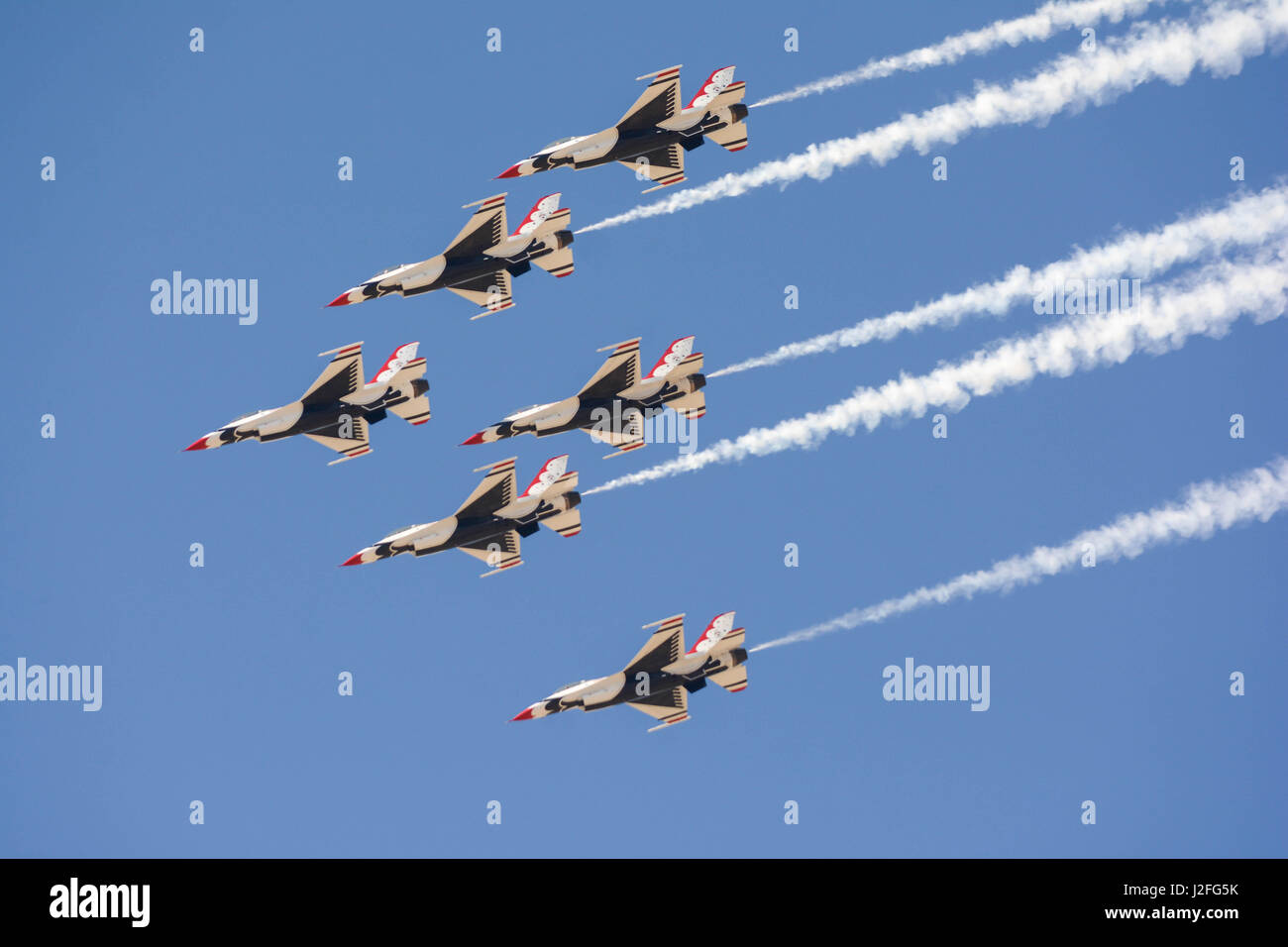 Lancaster, USA - March 25, 2017: Lockheed Martin F-16 Fighting Falcon ...