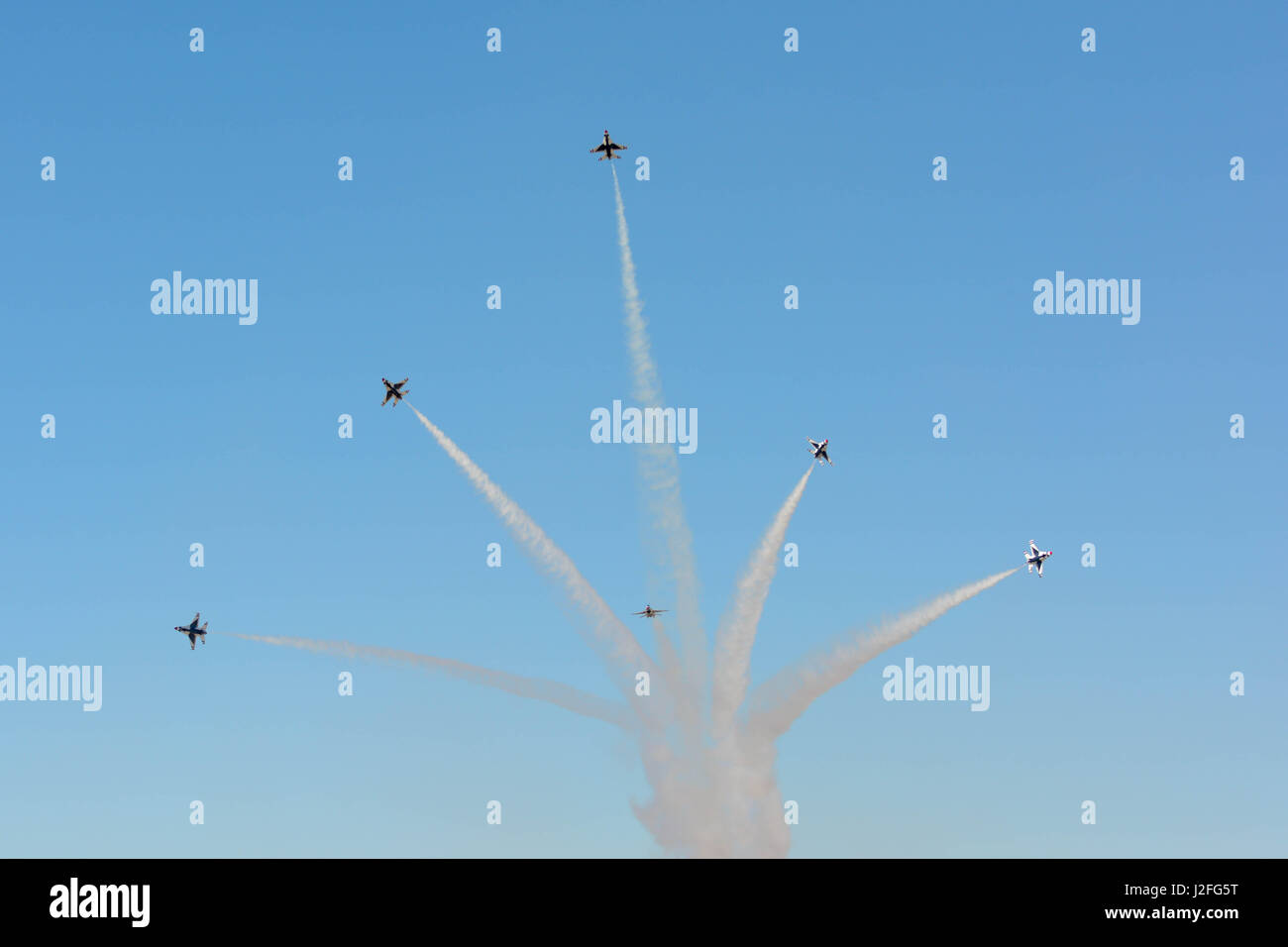 Lancaster, USA - March 25, 2017: Lockheed Martin F-16 Fighting Falcon ...