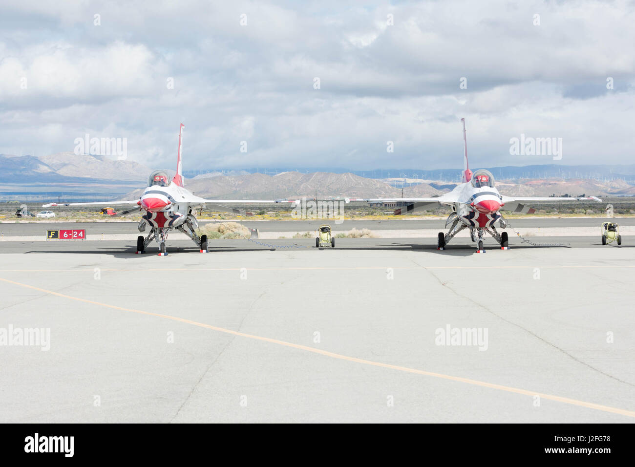 Lancaster, USA - March 25, 2017: Lockheed Martin F-16 Fighting Falcon ...