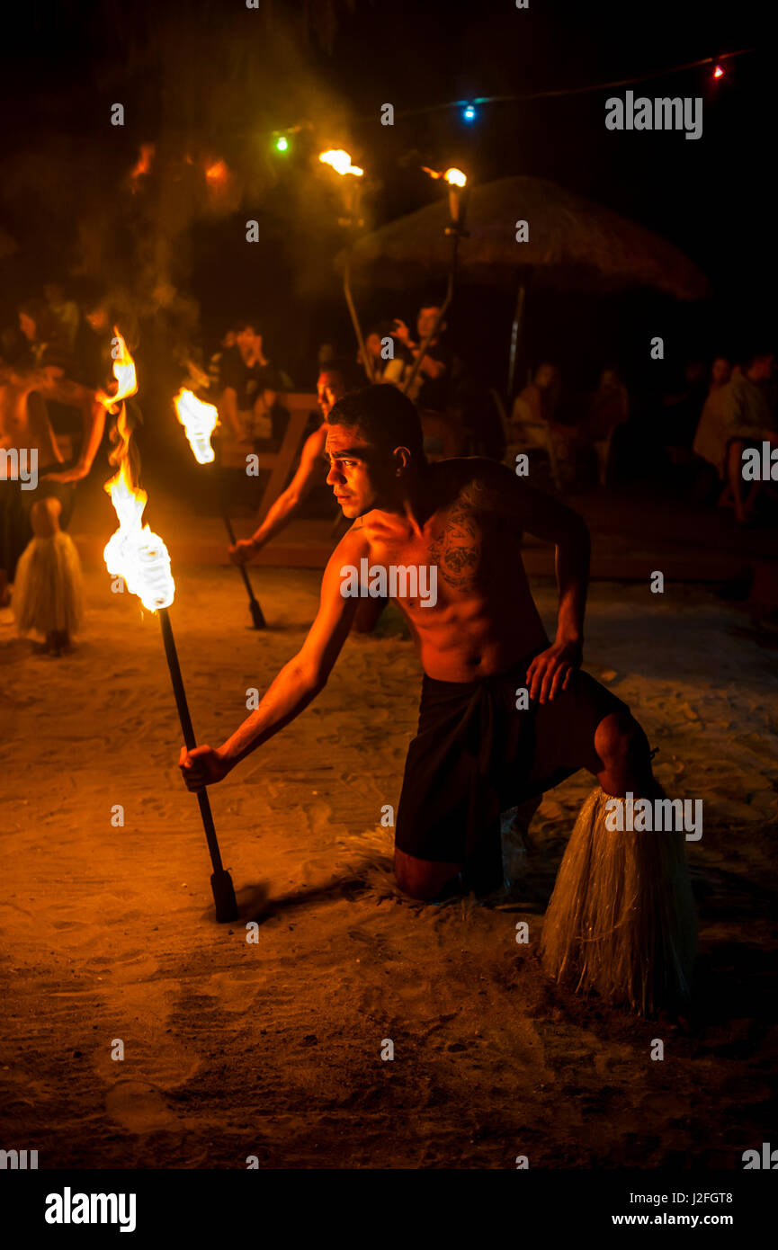 Traditional Fire Dance, Viti Levu, Fiji, South Pacific Stock Photo - Alamy