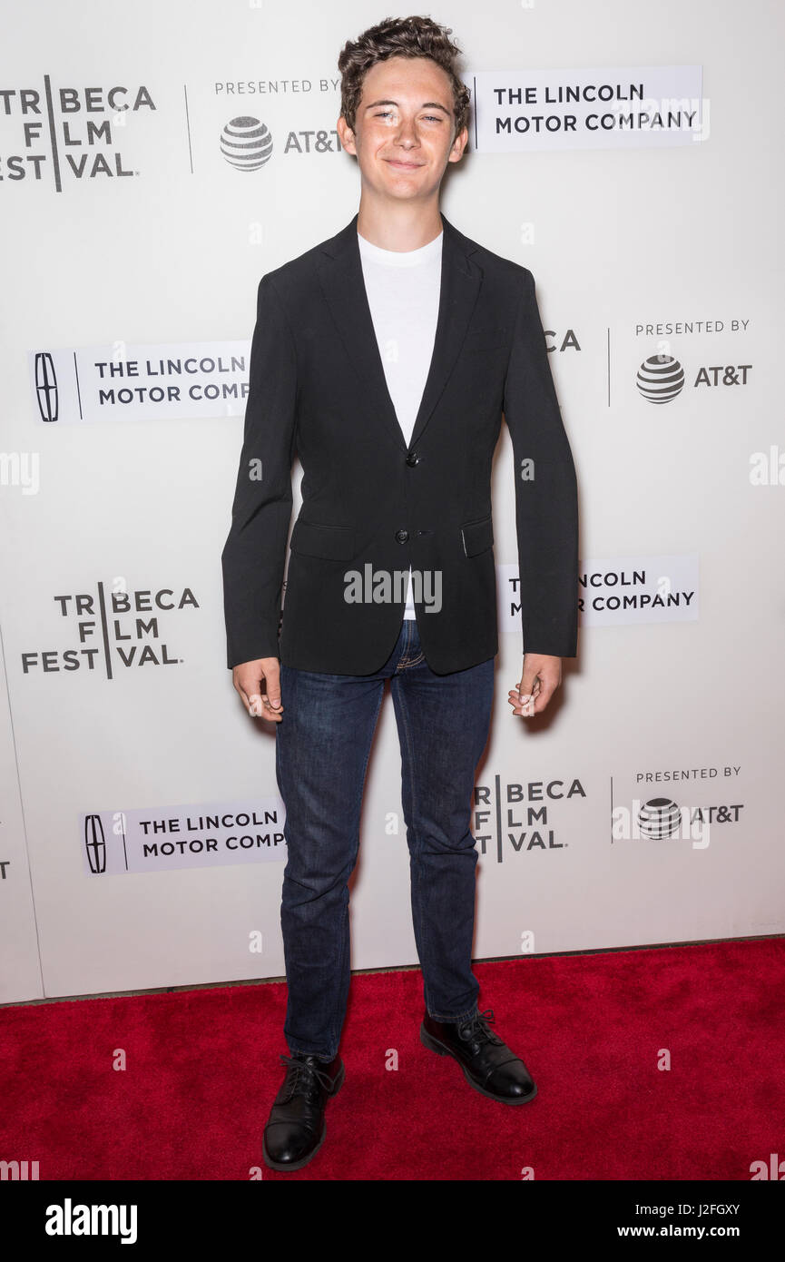 NEW YORK, NY - APRIL 24, 2017: Actor Seamus Davey-Fitzpatrick attends ...