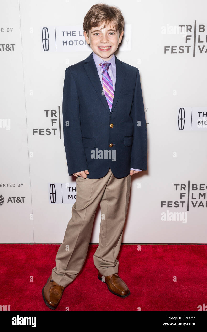 NEW YORK, NY - APRIL 24, 2017: Actor Benjamin Snyder attends 'The Dinner' Premiere at BMCC ...